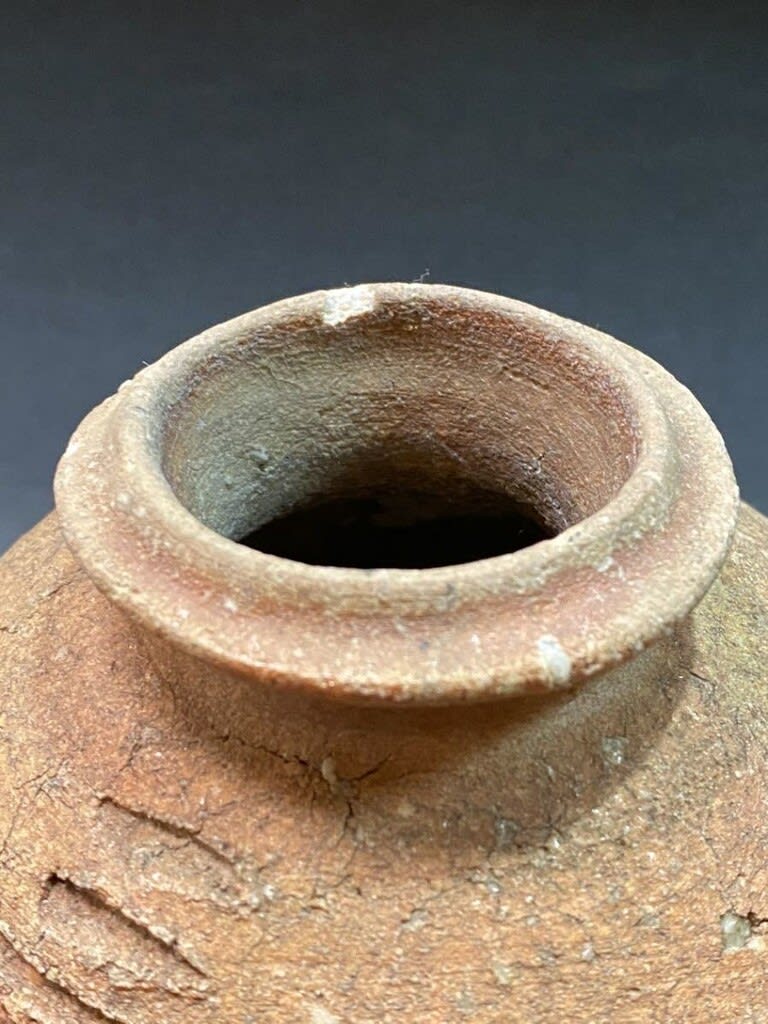 古?信楽 桧垣文壷(蹲) 時代不詳 - 夜噺骨董談義 古?信楽 桧垣文壷(蹲) 時代不詳 - 夜噺骨董談義