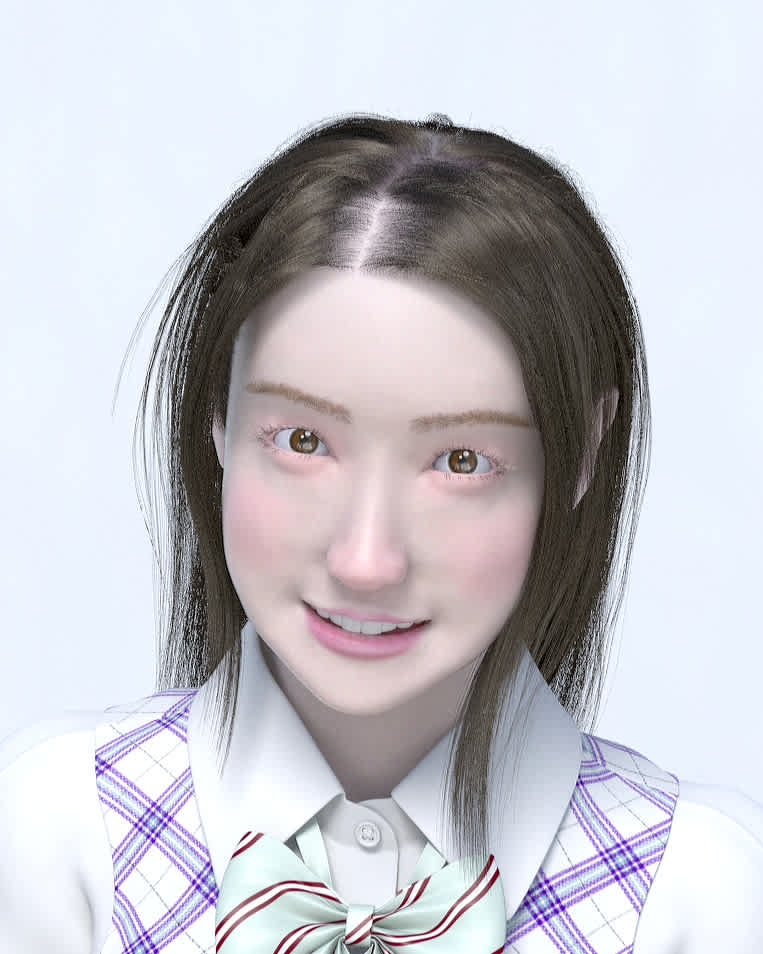 新しく髪を作成してみた - 3DCGとか趣味で