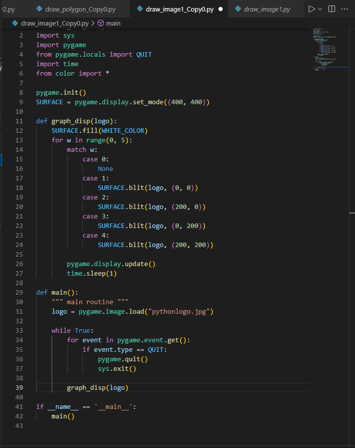 「Pythonプログラミング」pygame其の10。今回はSURFACE.blitです。 - 新しいアカウントで始めました。