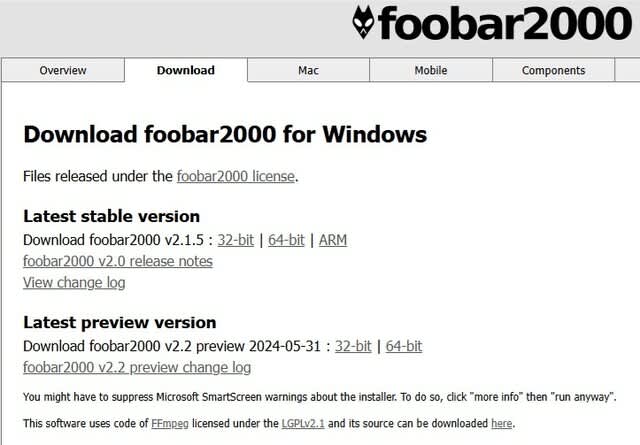 foobar2000 v2.2 preview 2024-05-31 がリリースされました。 - 私のPC自作部屋