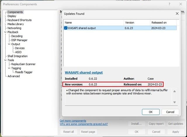 foobar2000 用 Components「WASAPI shared output v 0.6.23」がリリースされました。 - 私のPC自作部屋
