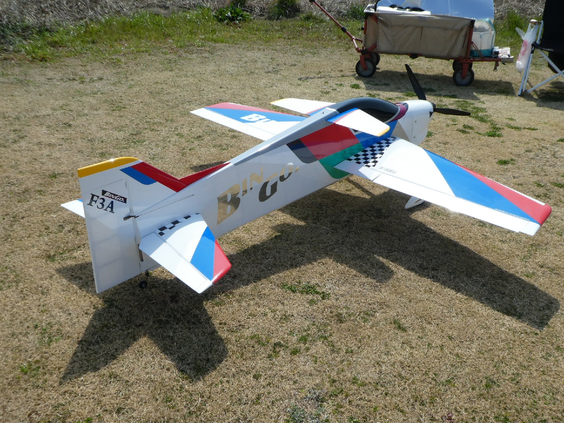 3月11日(土)快晴、初夏の陽気でBINGO。新作機が初飛行 - 愛媛の田舎でRC飛行機 F3Aをぼちぼち