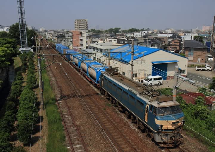 EF66 30 5092レ （地元陸橋） - ポニーさんの街ブラと撮り鉄 「ポニ夢中」 （ぬる鉄紀行）