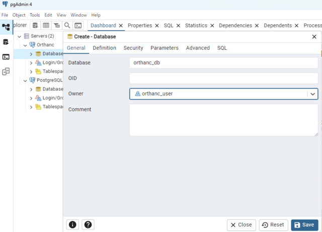 Windows11にOrthanc+PostgreSQLを構築する（5）PostgreSQLのデータベース作成 - 脊椎内視鏡下手術 - わきだ整形外科 - http://wakida.org