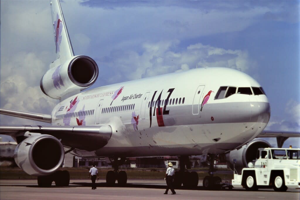 1995年8月23日 宮崎空港 ジャパンエアチャーター DC-10 - しゅうおじちゃんの宮崎のりものウオッチング